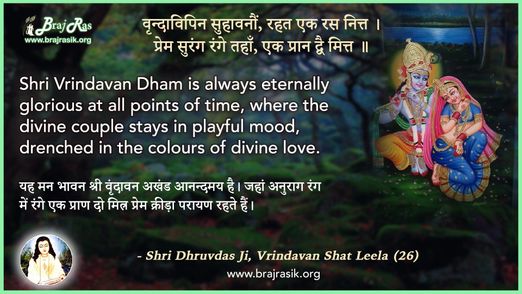 Vrindavipin Suhavanou Rahat Ek Ras Nitt - Shri Dhruvdas Ji, Vrindavan ...